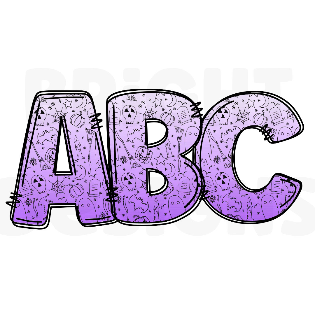 Halloween Alphabet Png Clipart Letters 300dpi Transparent Png. - Etsy