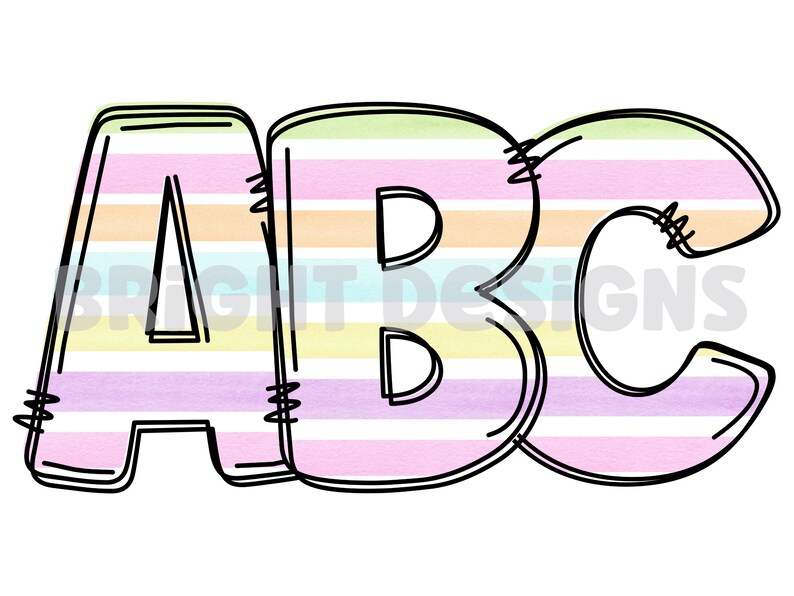 Water Colour Clipart Letters 300dpi Transparent Png. 5 Styles of ...