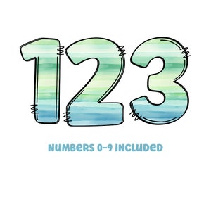 Blue and Green Watercolor Alphabet Png Clipart Letters 300dpi ...