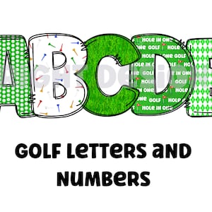 Golf Clipart Letters 300dpi Transparent Png. 5 Styles of - Etsy