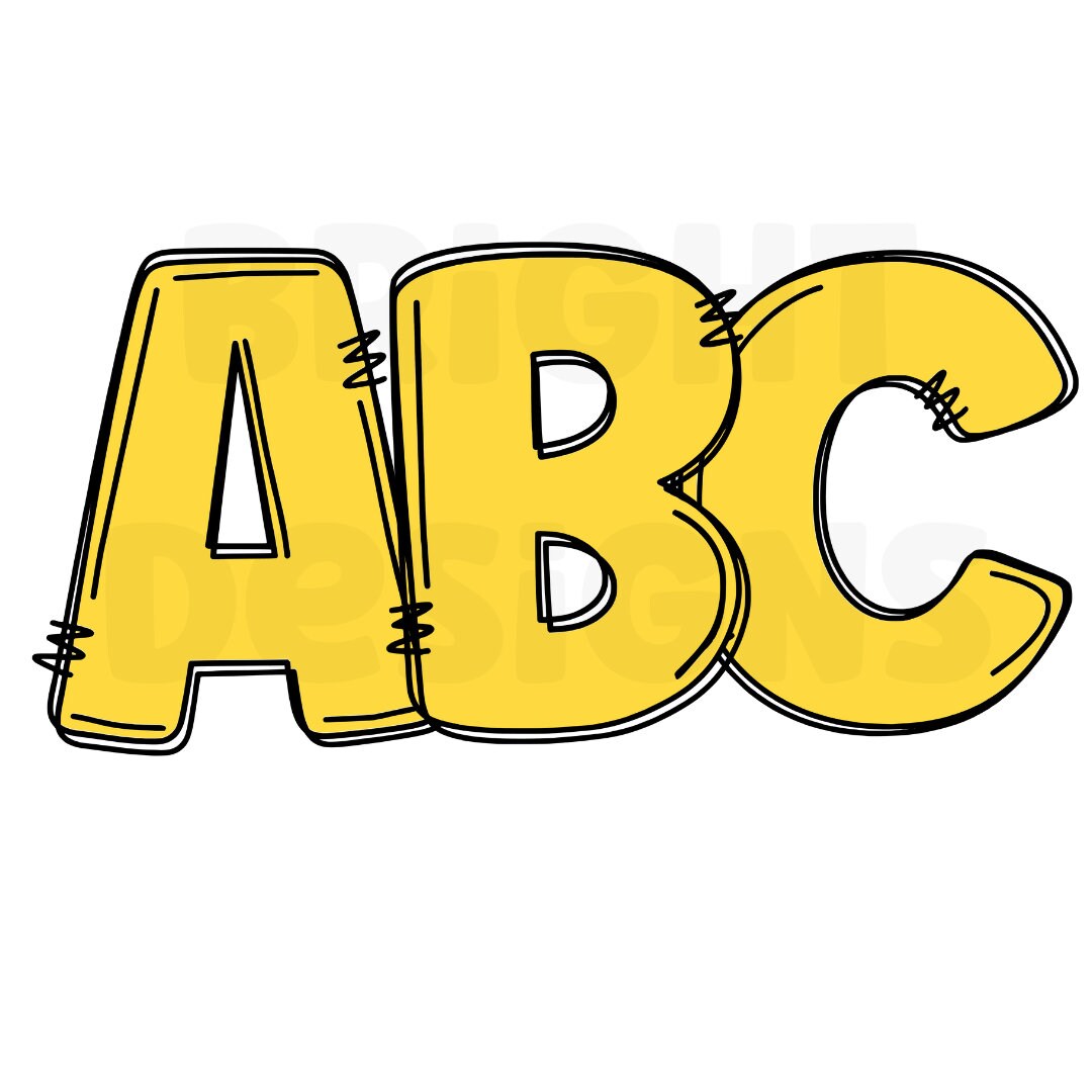 Pastel Clipart Letters 300dpi Transparent Png. 5 Styles of Alphabet ...