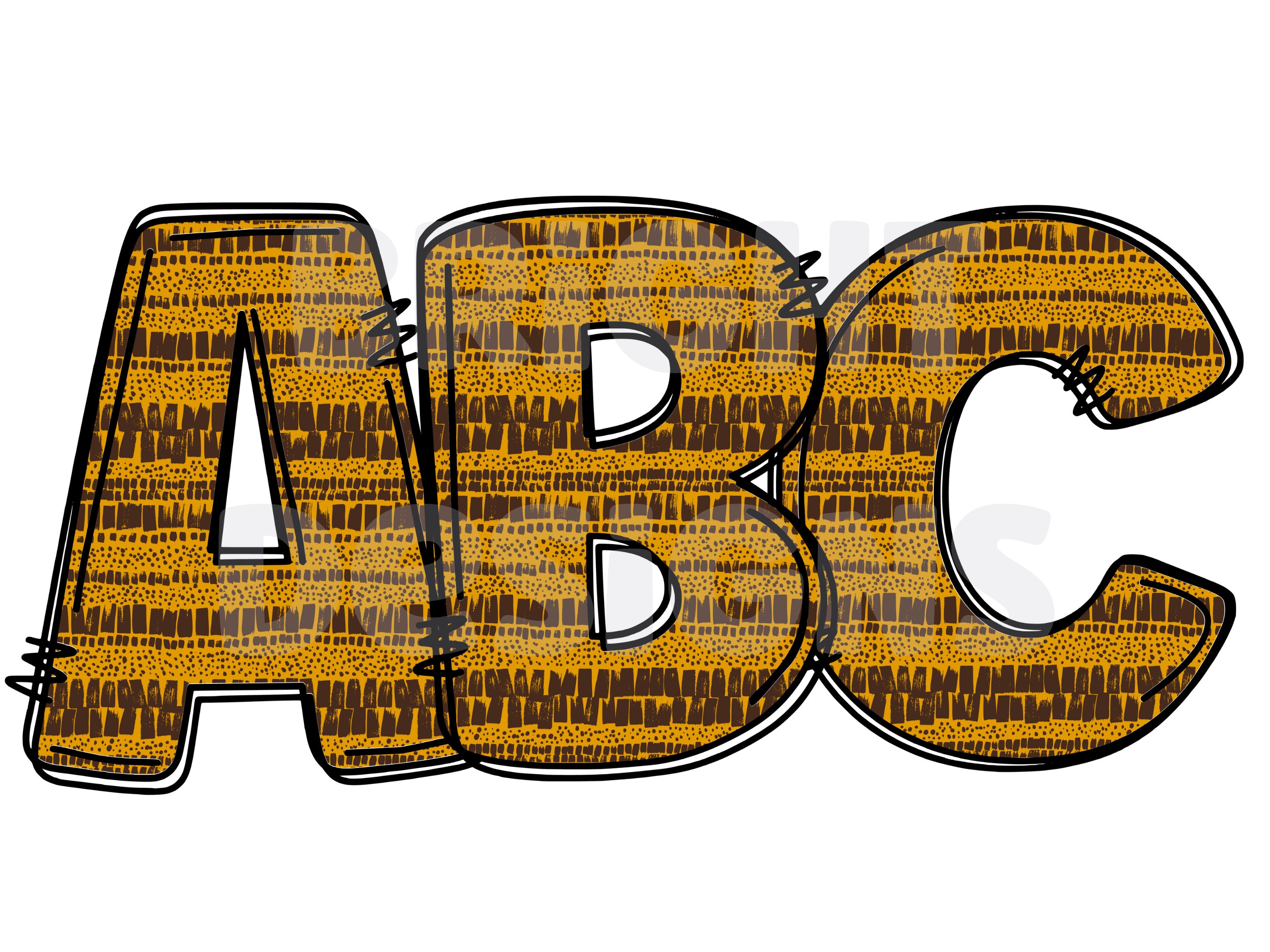 Indian Summer Clipart Letters 300dpi Transparent Png. 5 Styles of ...