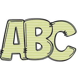 Pastel Clipart Letters 300dpi Transparent Png. 5 Styles of Alphabet ...