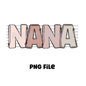 Nana PNG, Scribble Doodle, Nanny, Digital File, Sublimation Download ...