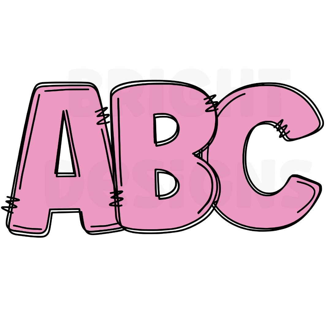 Pastel Clipart Letters 300dpi Transparent Png. 5 Styles of Alphabet ...