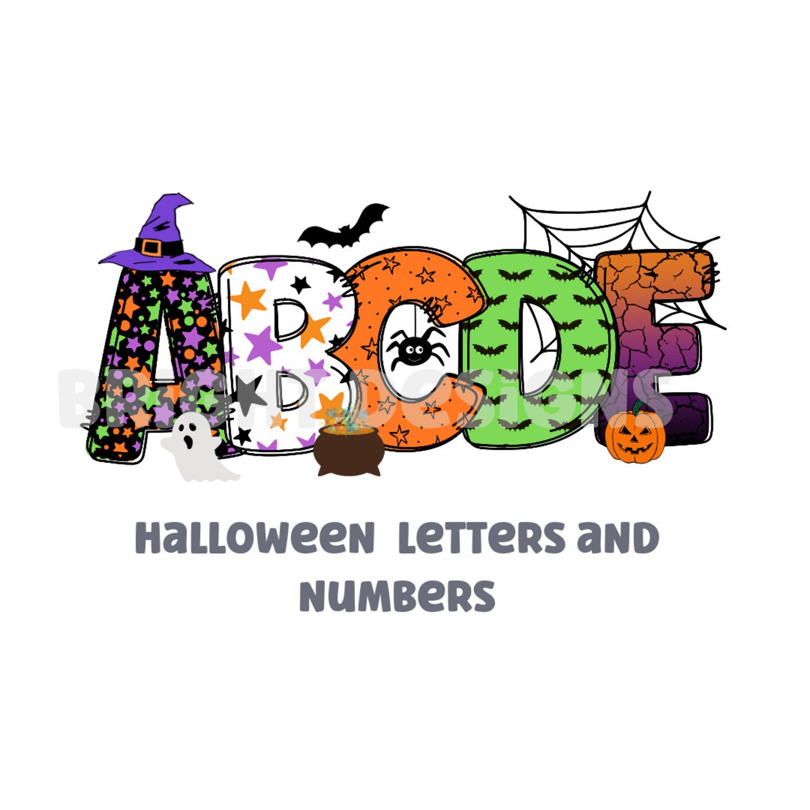 Halloween Alphabet Png Clipart Letters 300dpi Transparent Png. 5 Styles ...