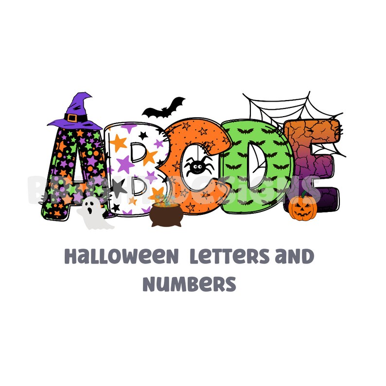 Halloween Alphabet Png Clipart Letters 300dpi Transparent Png. - Etsy