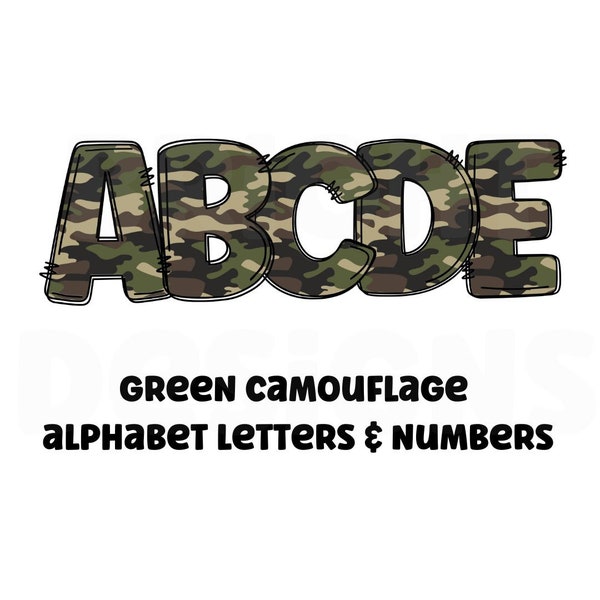 Camo Letters - Etsy