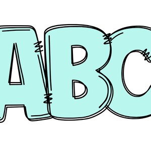 Colour Pop Alphabet Clipart Letters 300dpi Transparent Png. 5 Styles of ...