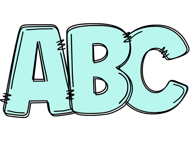 Colour Pop Alphabet Clipart Letters 300dpi Transparent Png. 5 Styles of ...