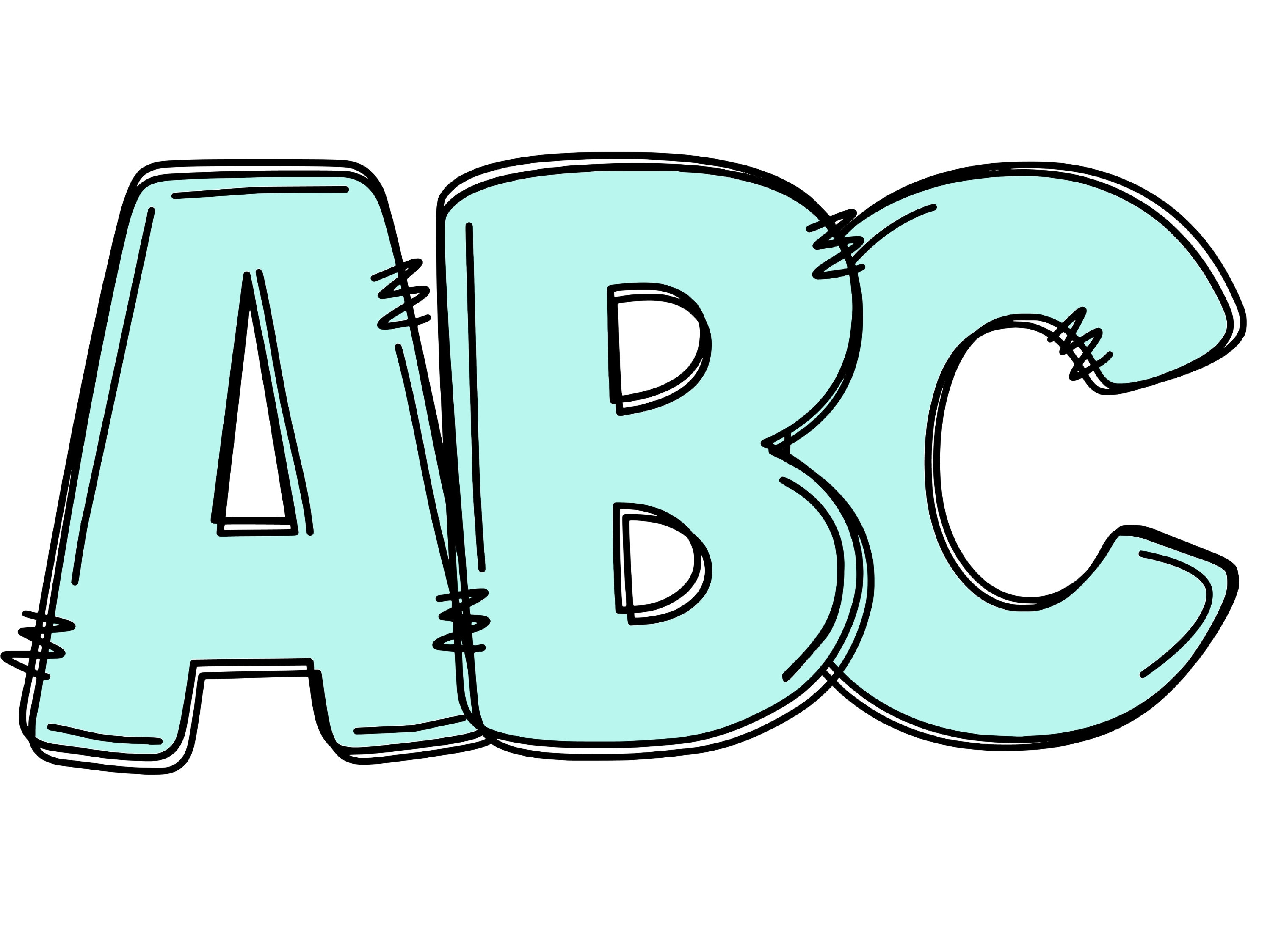 Colour Pop Alphabet Clipart Letters 300dpi Transparent Png. 5 Styles of ...