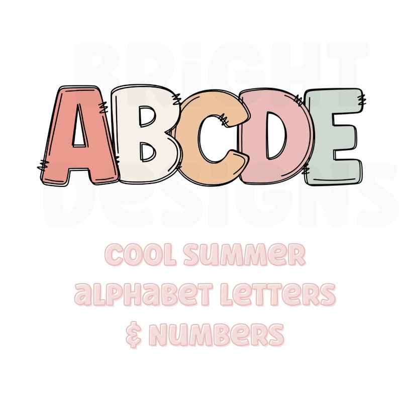 Cool Summer Alphabet Png Clipart Letters 300dpi Transparent Png. 5 ...