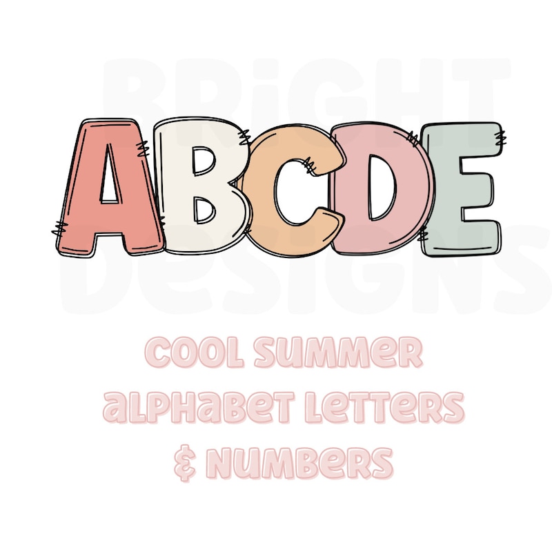 Summer Bubble Letters - Etsy