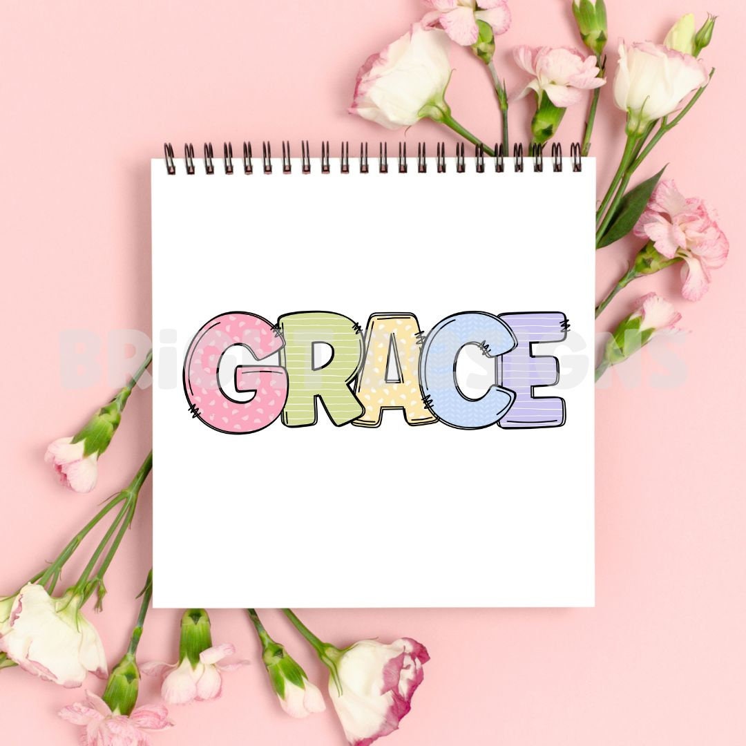 Pastel Clipart Letters 300dpi Transparent Png. 5 Styles of Alphabet ...