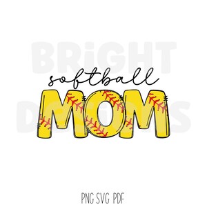 Softball Mom Clipart Graphic 300dpi Transparent Png, Pdf and Jpg - Etsy