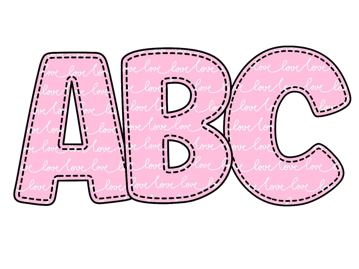 Pink Valentine Clipart Letters 300dpi Transparent Png. 5 Styles of ...
