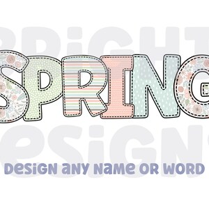 Spring Clipart Letters 300dpi Transparent Png. 5 Styles of - Etsy