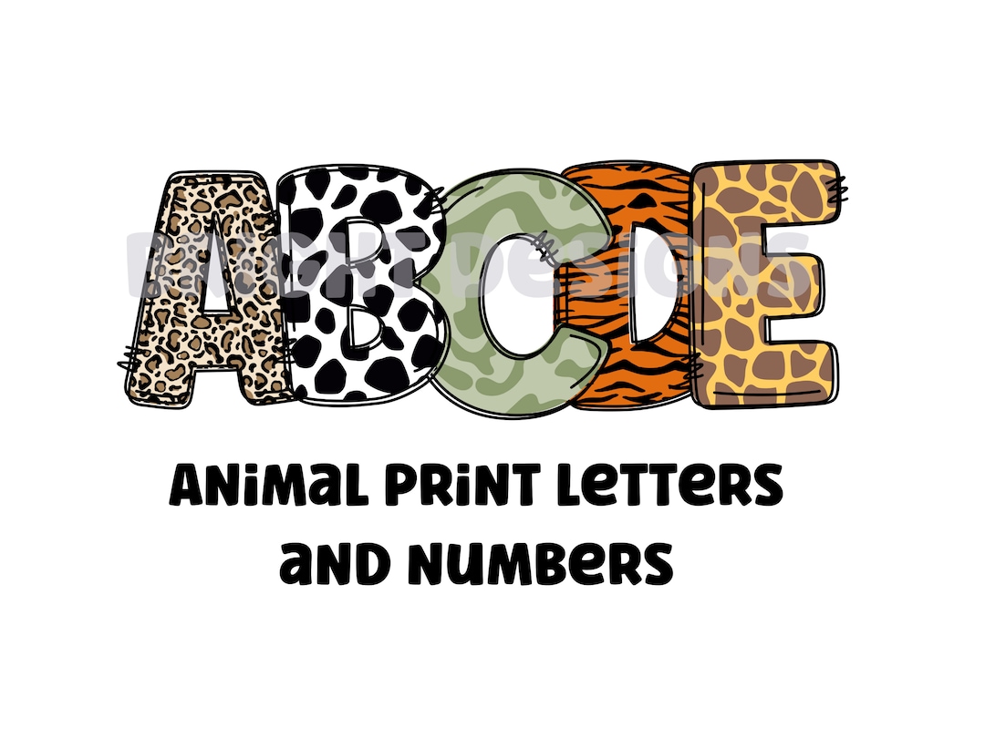 Animal Print Clipart Letters 300dpi Transparent Png. 5 Styles of ...