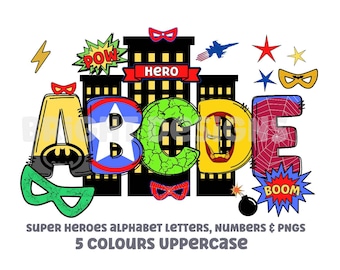 Superhero Letters Clipart
