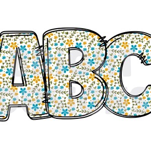 Teal, Yellow and Green Clipart Letters 300dpi Transparent Png. 5 Styles ...