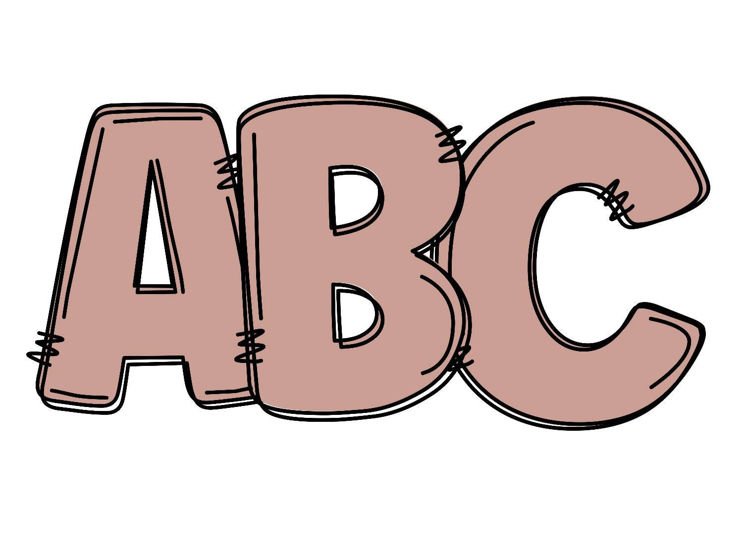 Neutral Alphabet Clipart Letters 300dpi Transparent Png. 5 - Etsy