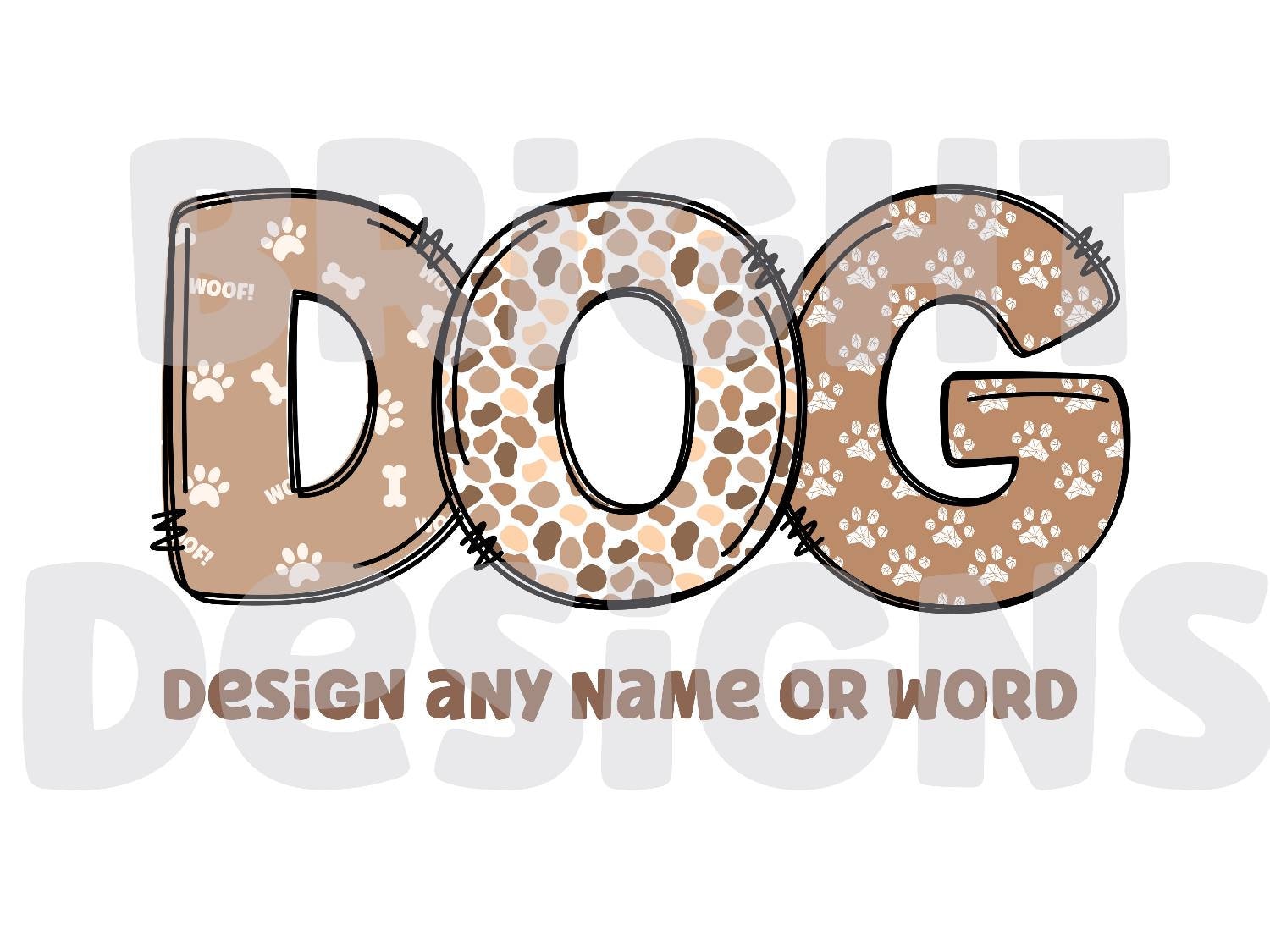 Dog Clipart Alphabet Letters 300dpi Transparent Png. 5 Styles - Etsy