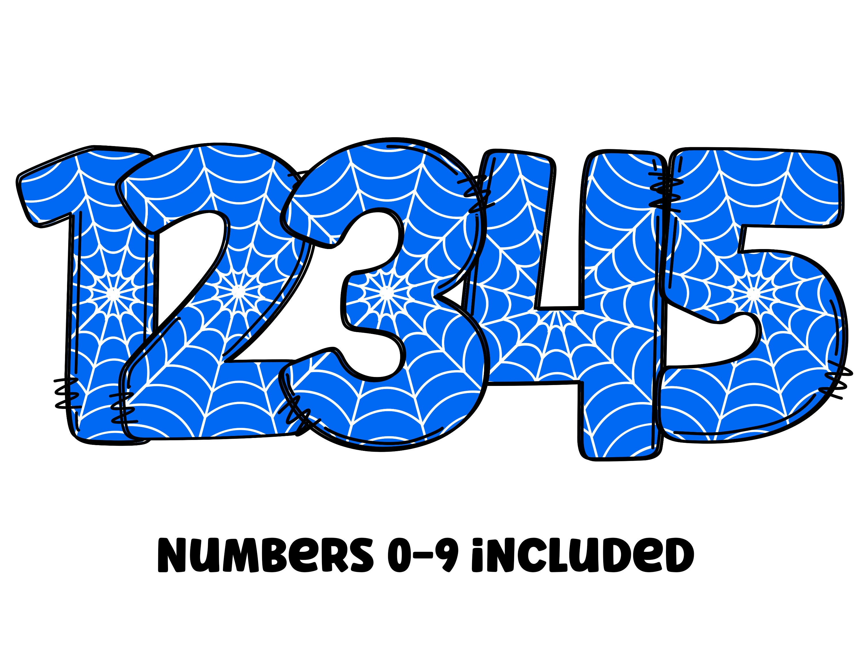 Spider Web Blue Clipart Letters 300dpi Transparent Png. 1 Set - Etsy