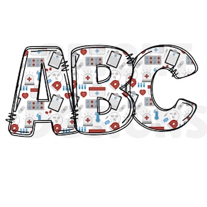 Nurse Alphabet Clipart Letters 300dpi Transparent Png. 5 Styles of ...