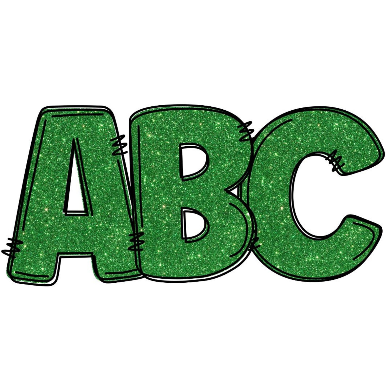 Christmas Glitter Clipart Letters 300dpi Transparent Png. 6 Styles ...