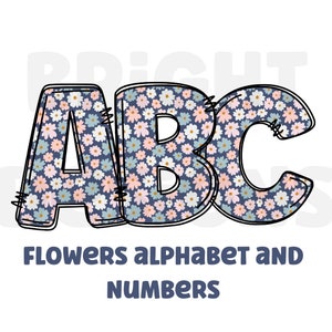 Flowers Alphabet Clipart Letters 300dpi Transparent Png. 1 Set of ...