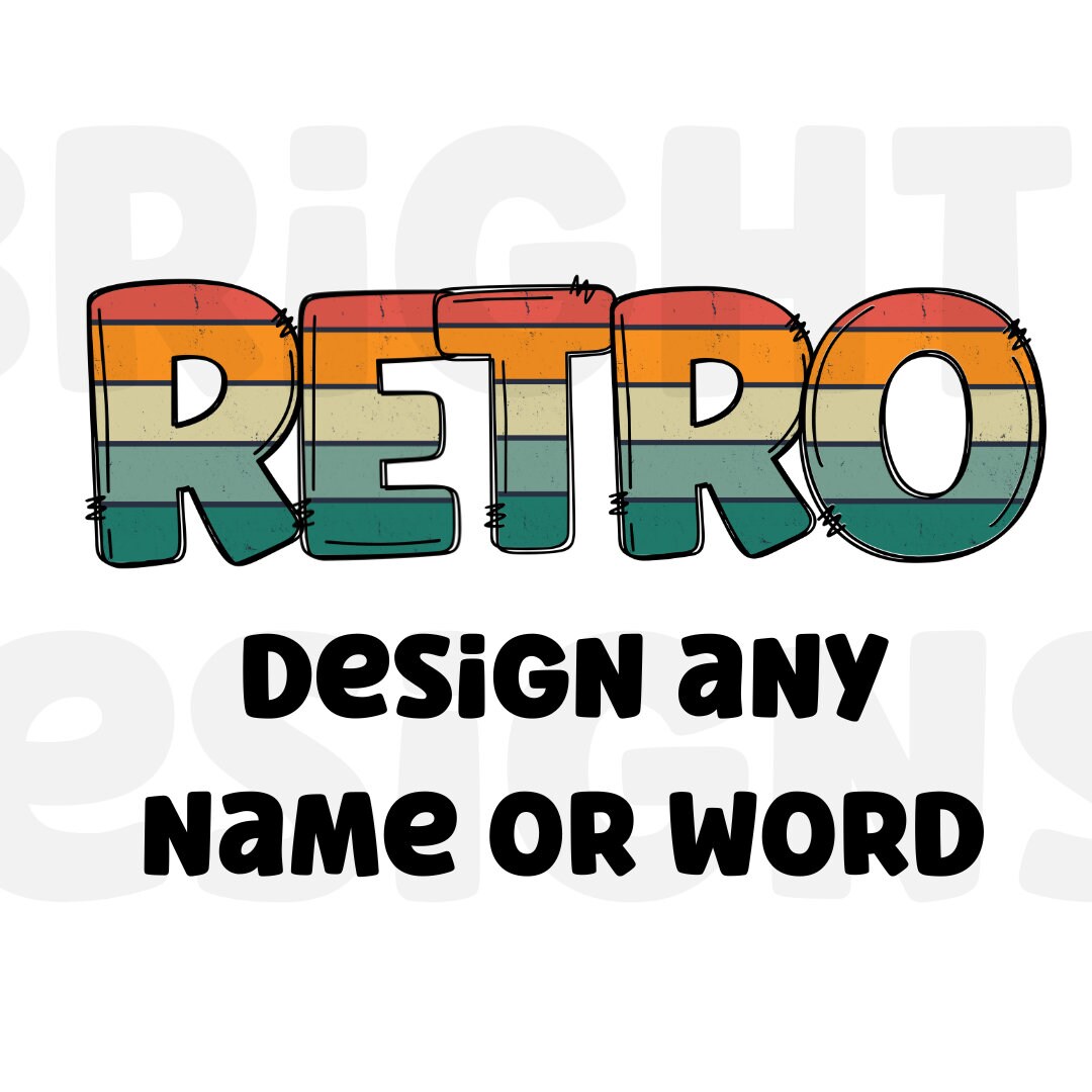 Retro Alphabet Png Letters Transparent Pngs of A-Z Uppercase - Etsy