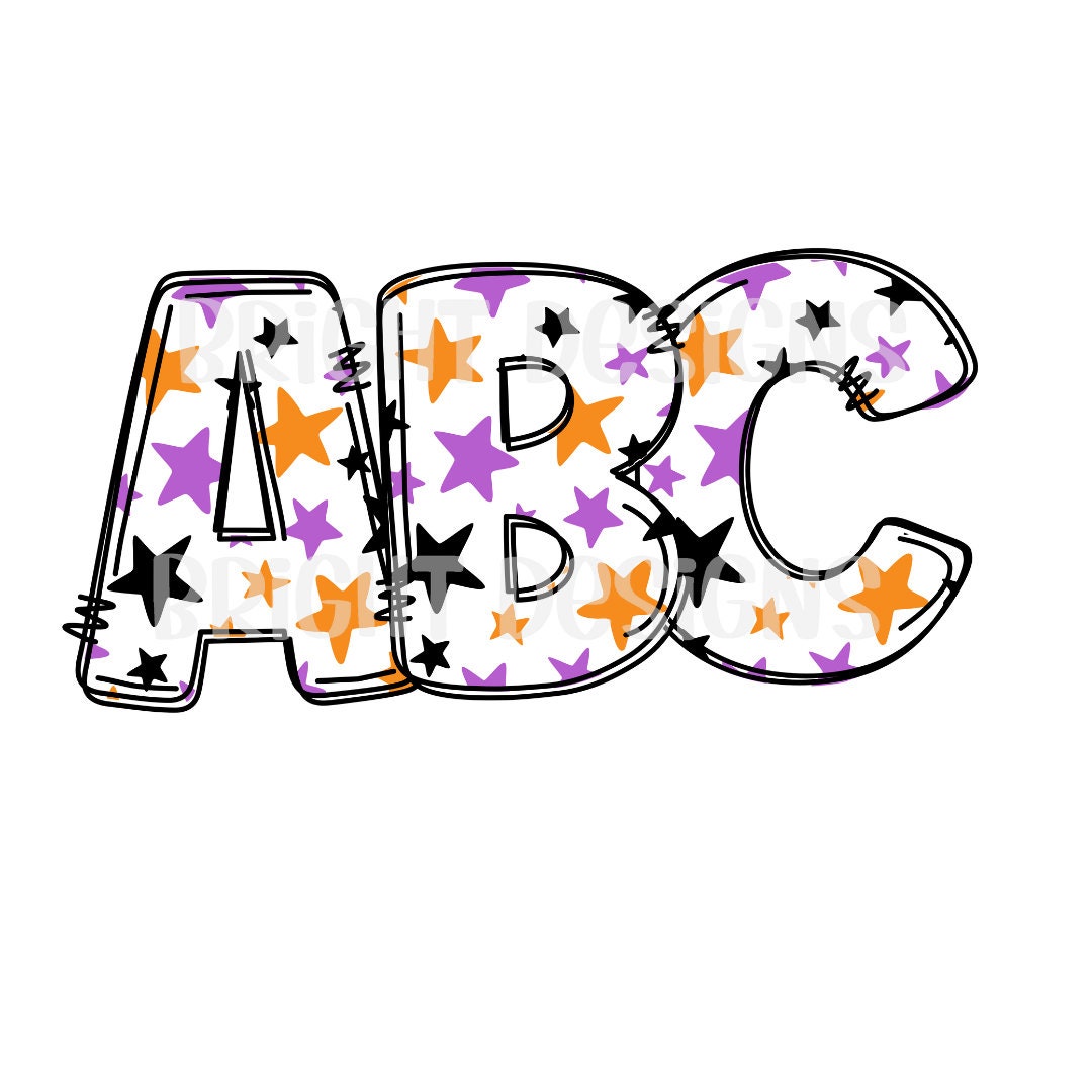 Halloween Alphabet Png Clipart Letters 300dpi Transparent Png. - Etsy