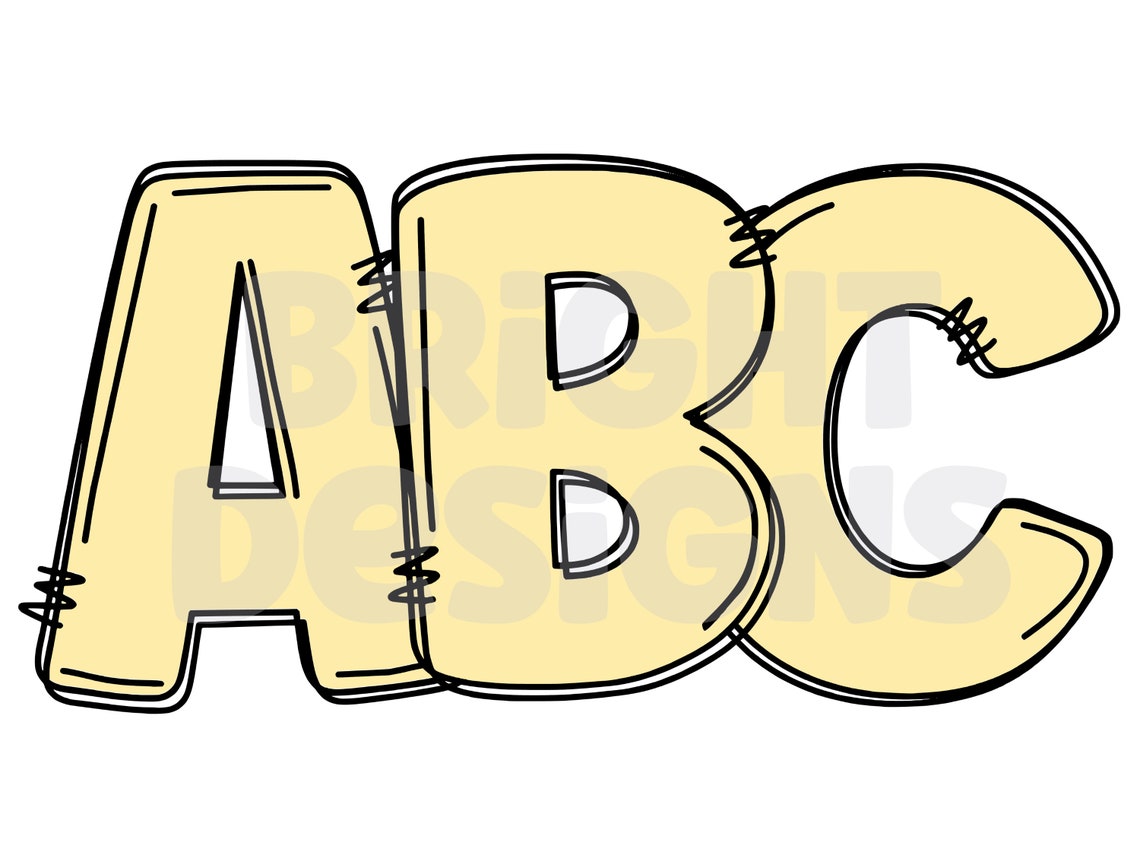 Colour Pop Alphabet Clipart Letters 300dpi Transparent Png. 5 - Etsy