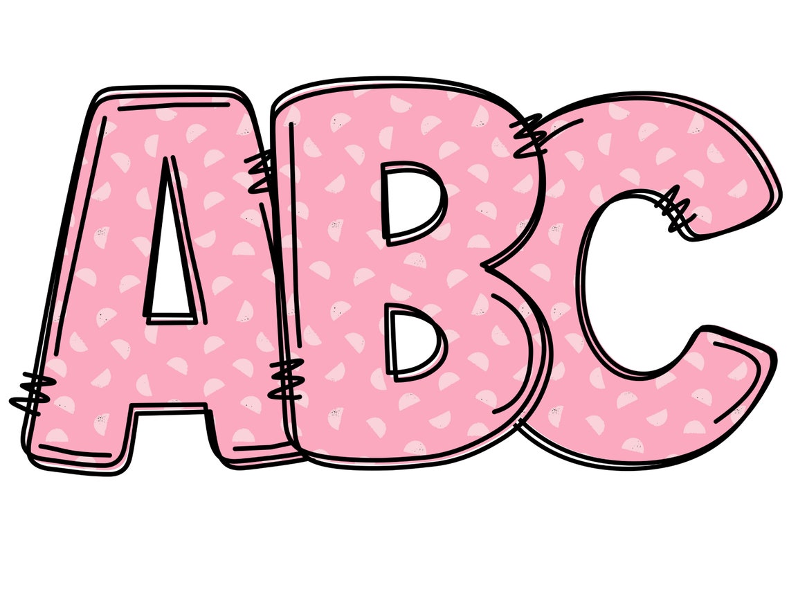 Pastel Clipart Letters 300dpi Transparent Png. 5 Styles of - Etsy