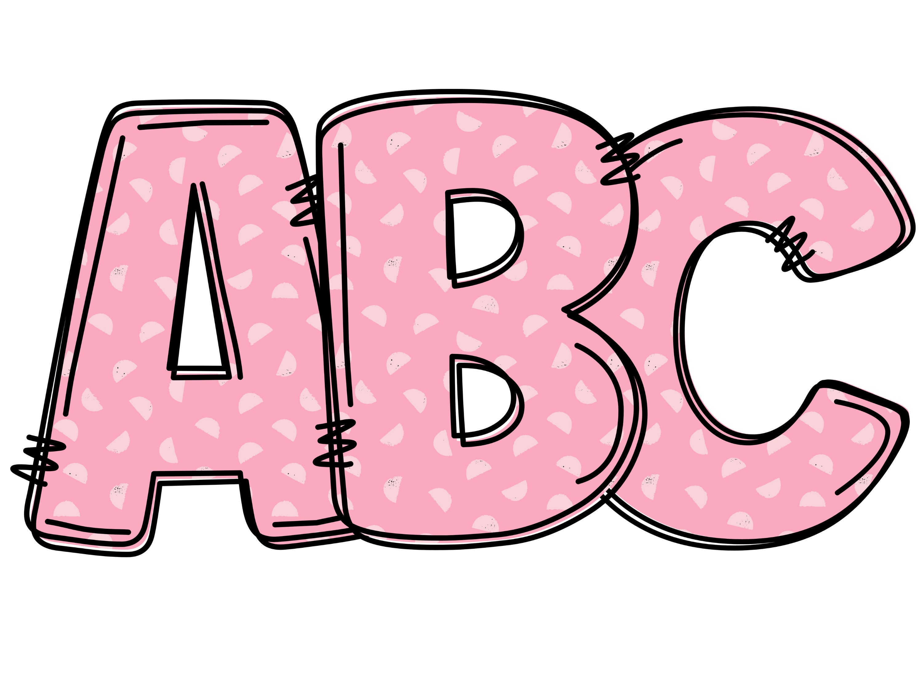 Pastel Clipart Letters 300dpi Transparent Png. 5 Styles of - Etsy