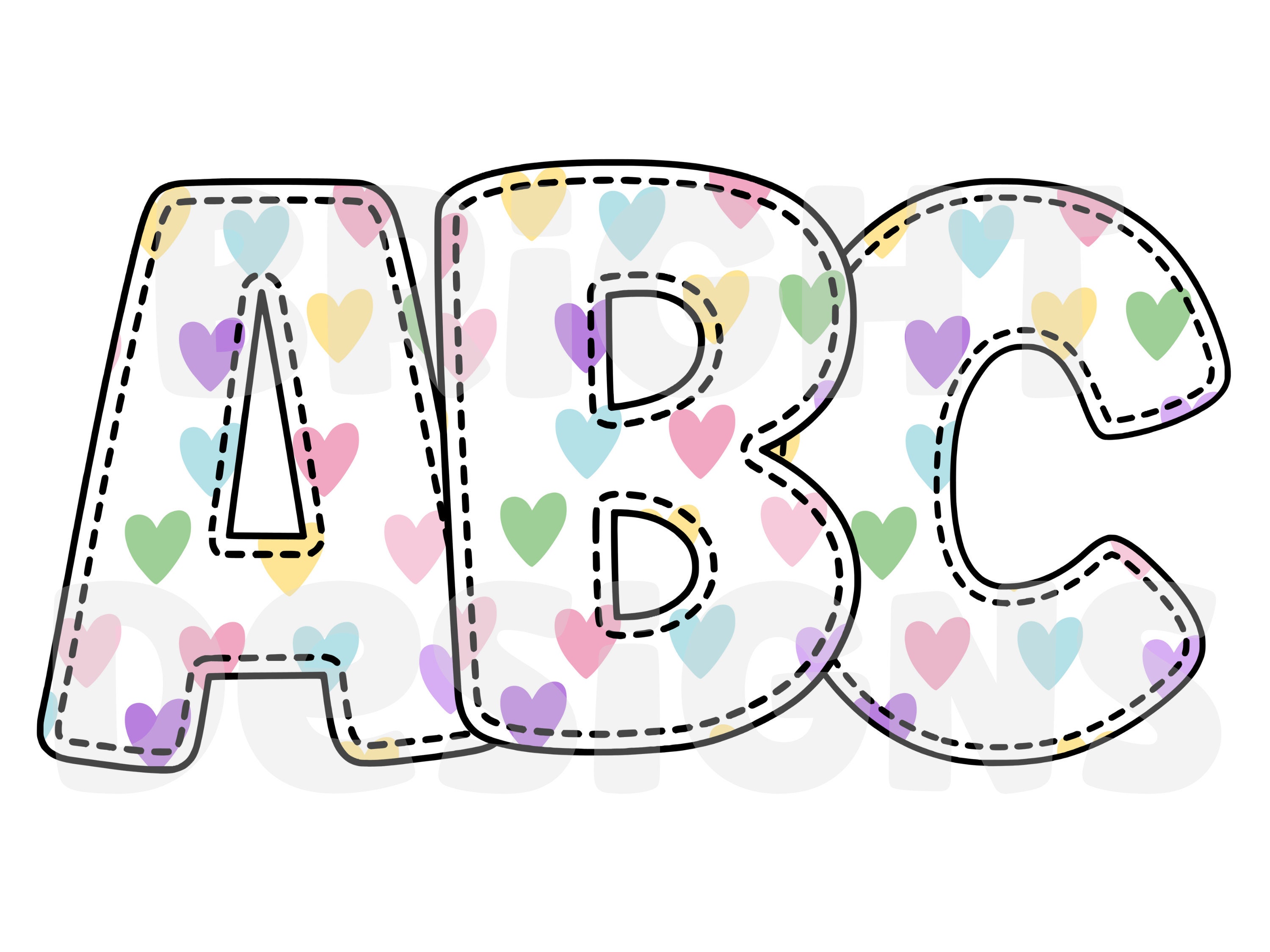 Unicorn Alphabet Clipart Letters 300dpi Transparent Png. 5 - Etsy