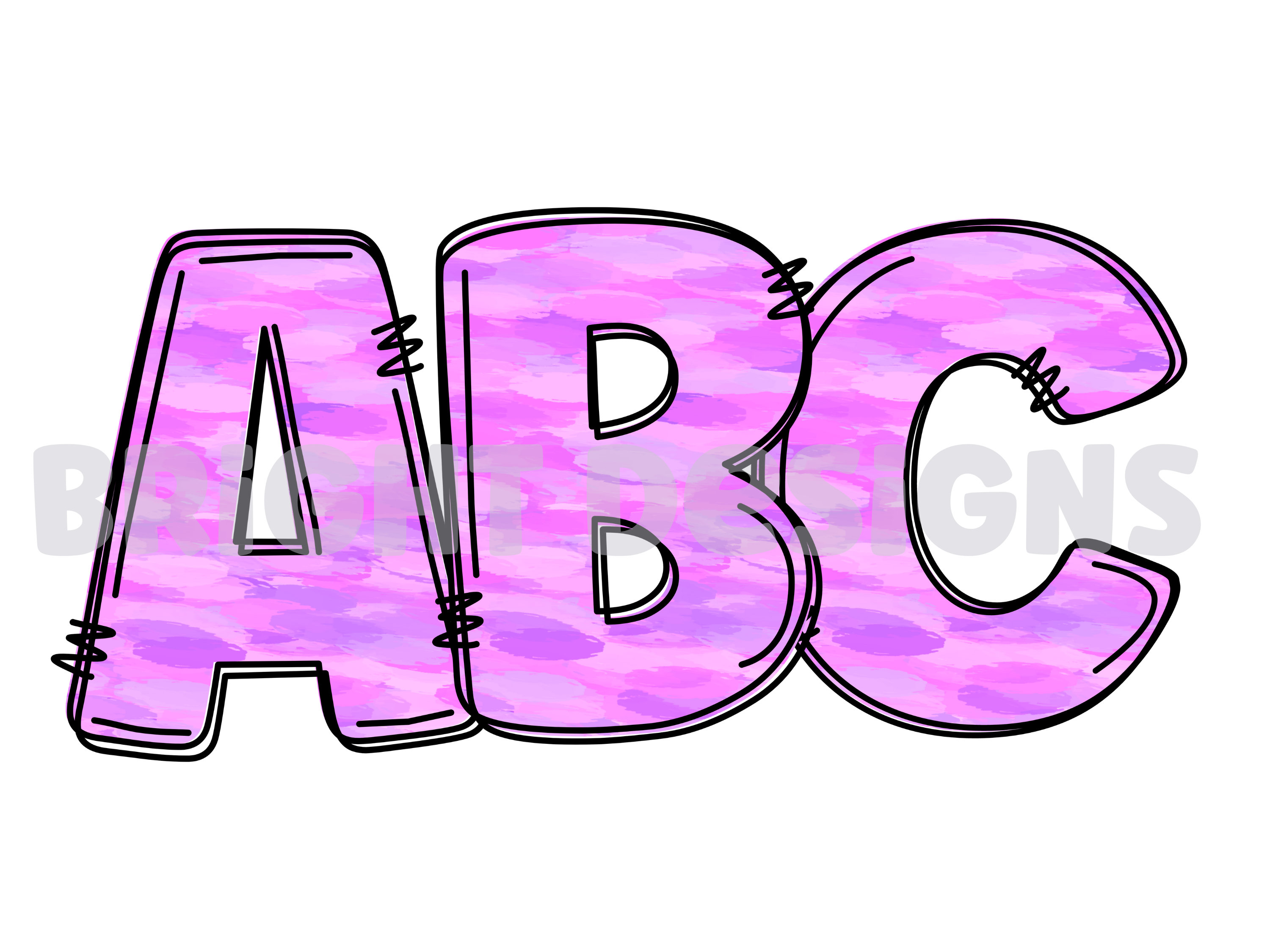Girl Power Alphabet Clipart Letters 300dpi Transparent Png. 5 Styles of ...