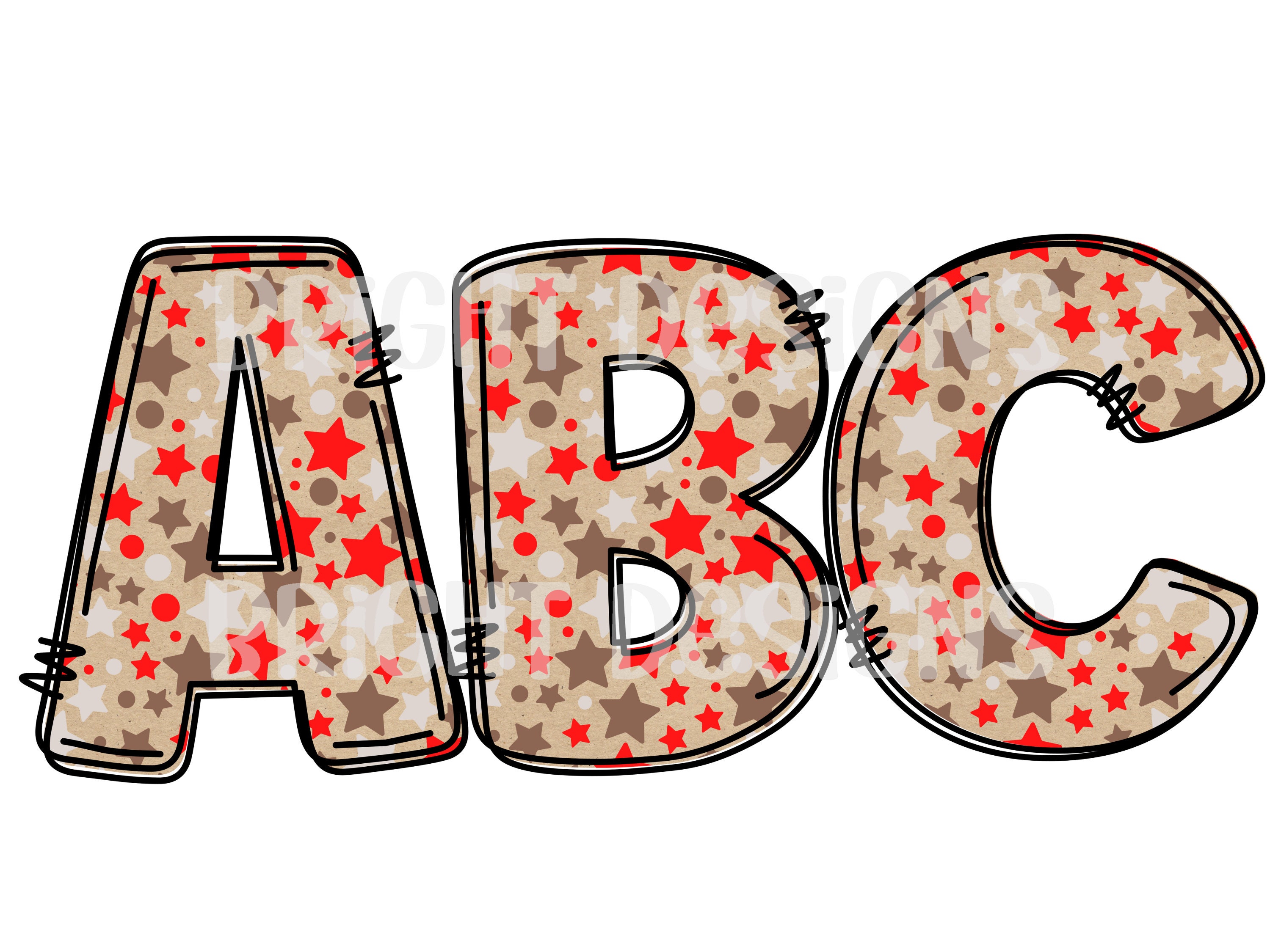 Christmas Clipart Letters 300dpi Transparent Png. 5 Styles - Etsy