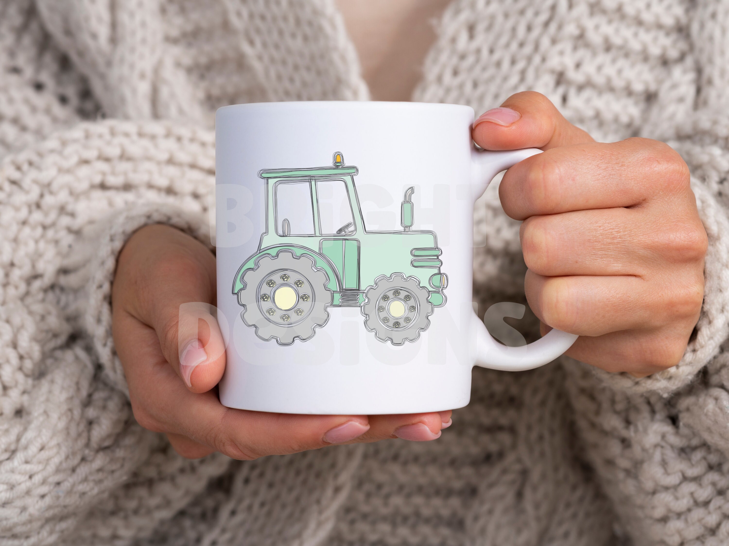Watercolour Tractor Clipart Graphic 300dpi Transparent Png - Etsy