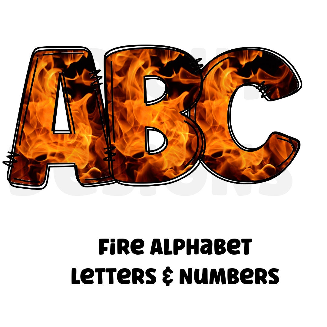 Fire Alphabet Png Clipart Letters 300dpi Transparent Png. 1 Set of ...