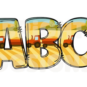 Farm Clipart Letters 300dpi Transparent Png. 5 Styles of Alphabet ...