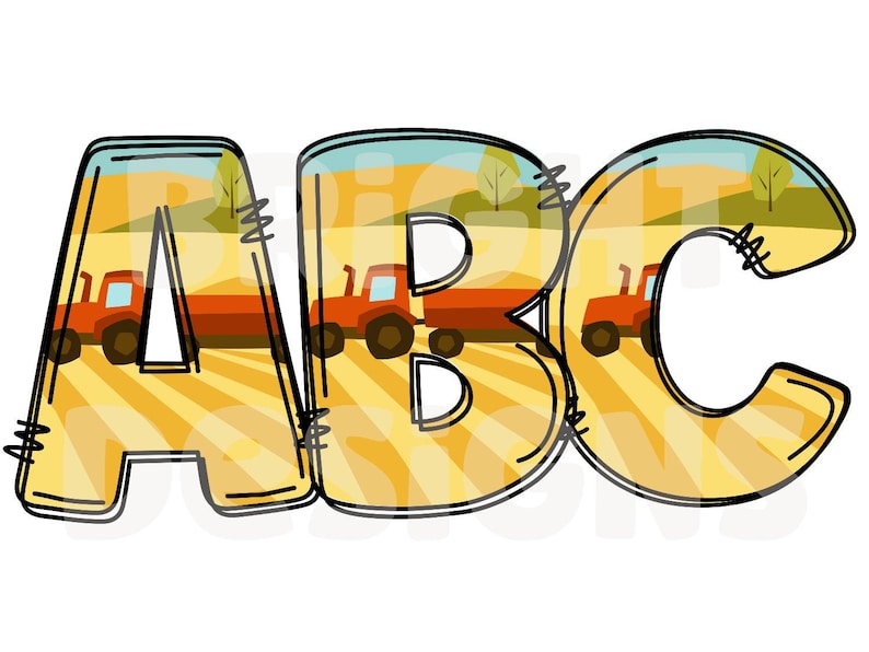 Farm Clipart Letters 300dpi Transparent Png. 5 Styles of Alphabet ...