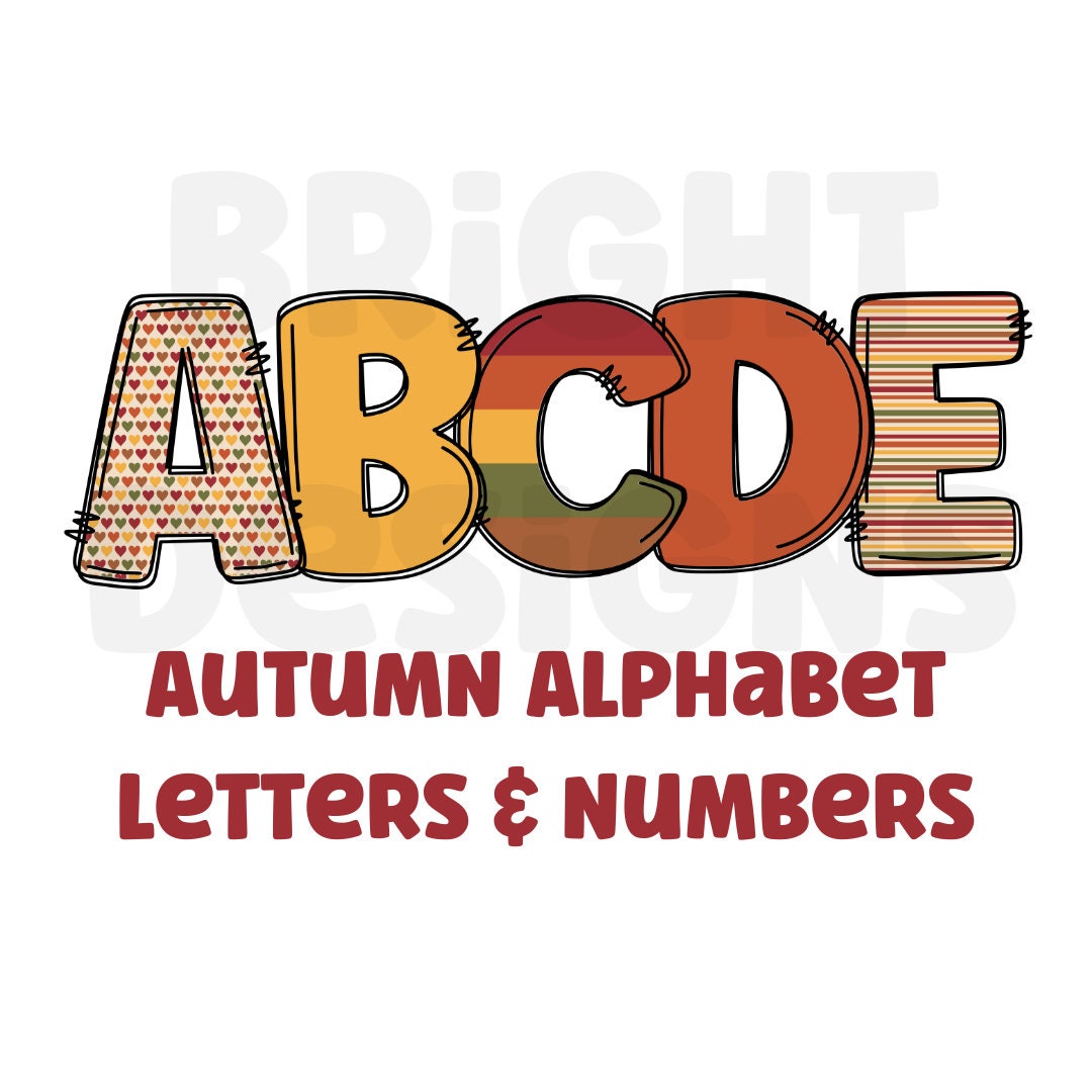 Fall Autumn Alphabet Png Clipart Letters 300dpi Transparent Png. 5 ...