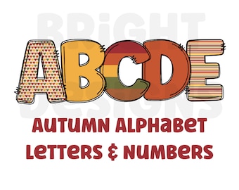 Fall Png Fall Clipart Autumn Stickers Alphabet Png Decorative - Etsy
