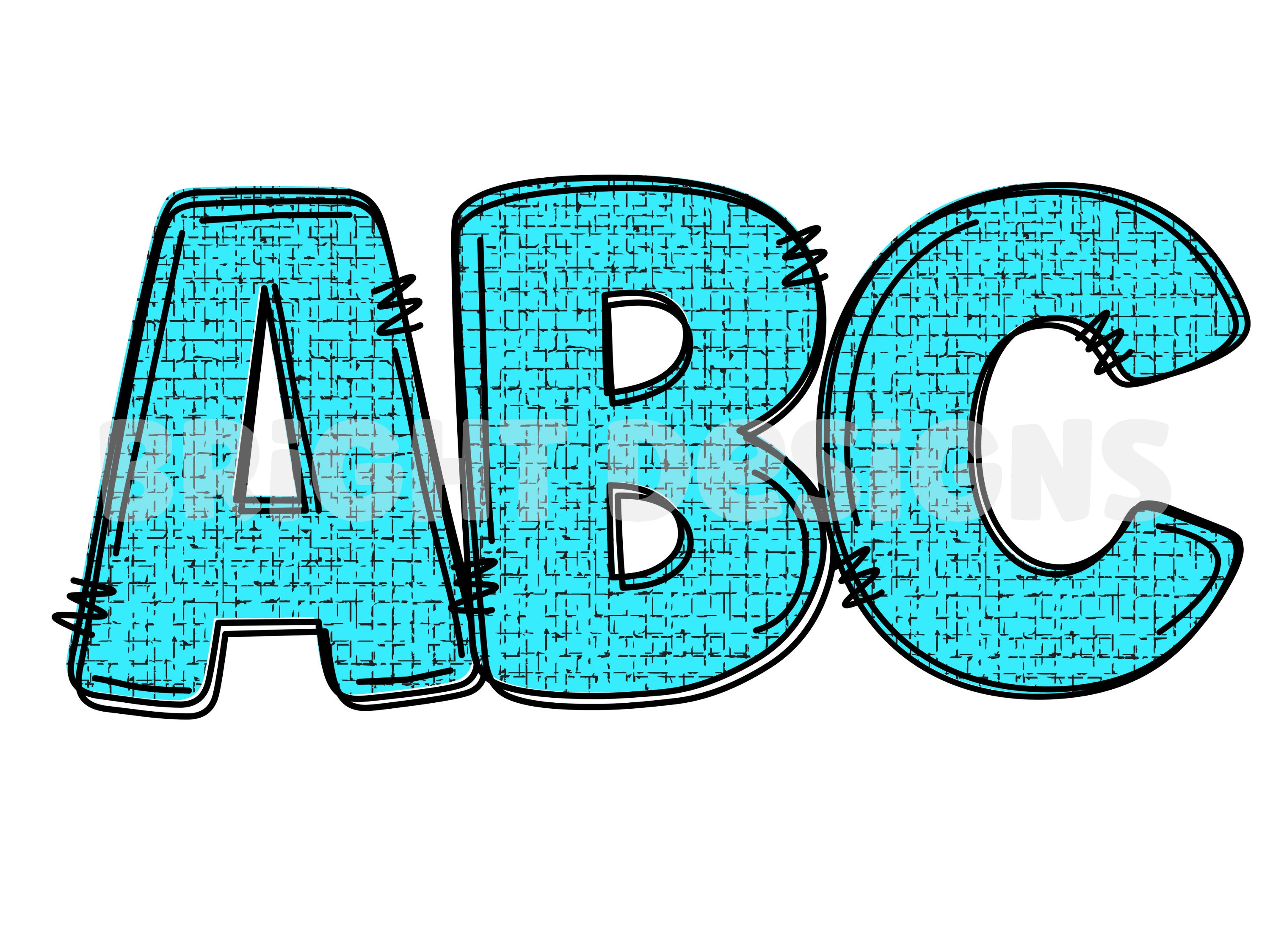 Bright Party Clipart Letters 300dpi Transparent Png. 5 Styles - Etsy