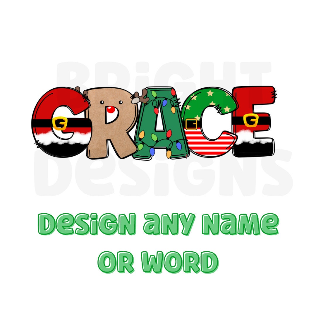 Christmas Alphabet Png Clipart Letters 300dpi Transparent Png. - Etsy