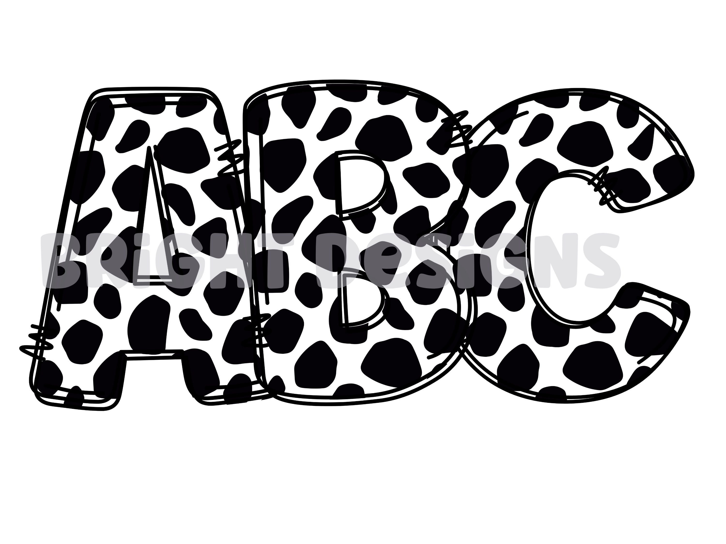 Animal Print Clipart Letters 300dpi Transparent Png. 5 Styles - Etsy