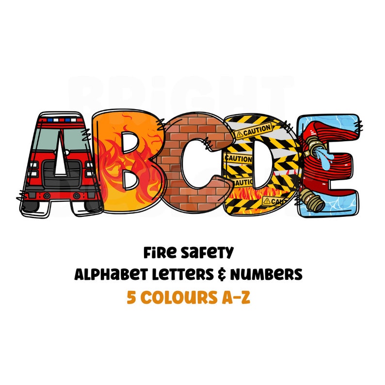 Fire Safety Clipart Letters 300dpi Transparent Png. 5 Styles of ...