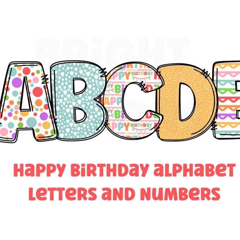 Happy Birthday Bubble Letters - Etsy