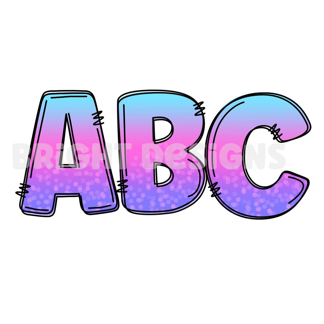 Pink Dream Alphabet Clipart Letters 300dpi Transparent Png. 5 Styles of ...